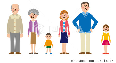Three generations family vector - Stock Illustration [28013247] - PIXTA