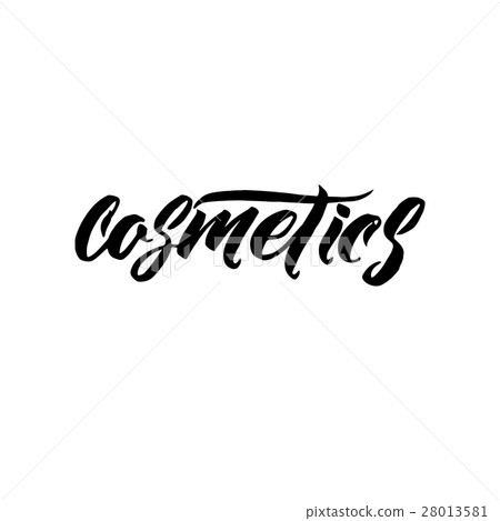 Cosmetics Typography Square Poster. Vector - Stock Illustration ...