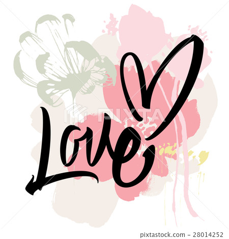 Love. Calligraphy Lettering illustration. - Stock Illustration ...