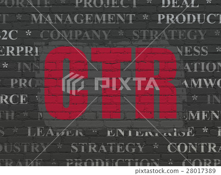 Finance concept: CTR on wall background - Stock Illustration [28017389 ...