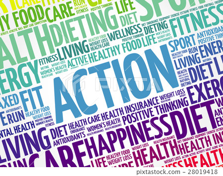 ACTION word cloud background - Stock Illustration [28019418] - PIXTA