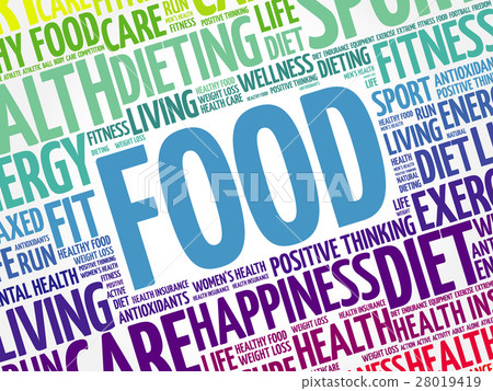 FOOD word cloud background - Stock Illustration [28019419] - PIXTA