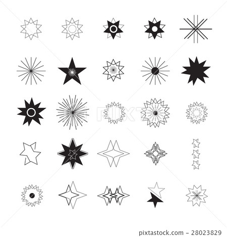Star shape vector icon set - Stock Illustration [28023829] - PIXTA