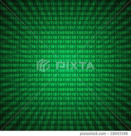 binary code digits green lines background eps10 - Stock Illustration [28043396] - PIXTA