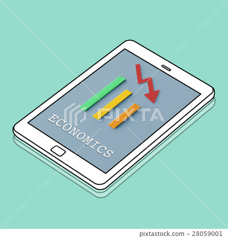 Finance Economic Recession Analysis Concept - Stock Illustration ...