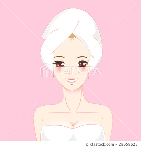 beauty cartoon woman - Stock Illustration [28059625] - PIXTA