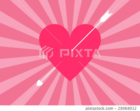 Happy Valentines Day. Heart with arrow. Vector - Stock Illustration ...