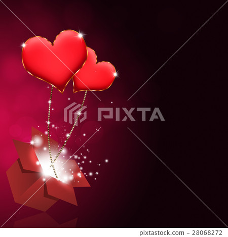 Magic Box with red Hearts - Stock Illustration [28068272] - PIXTA