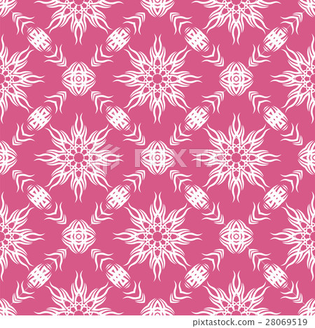Decorative Retro Pink Seamless Pattern - Stock Illustration [28069519 ...