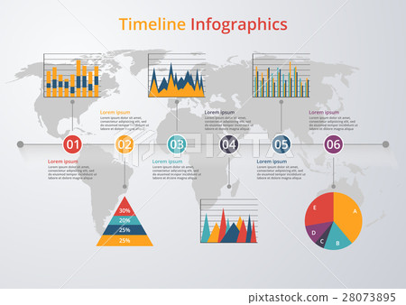 Vector illustration Timeline. flat design - Stock Illustration ...