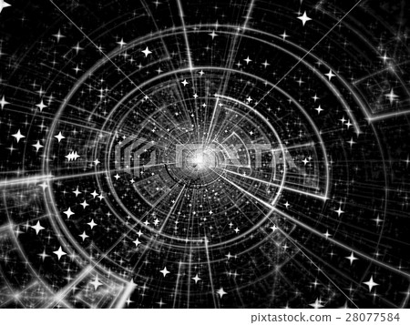 Cosmos disk - abstract digitally generated image - Stock Illustration ...