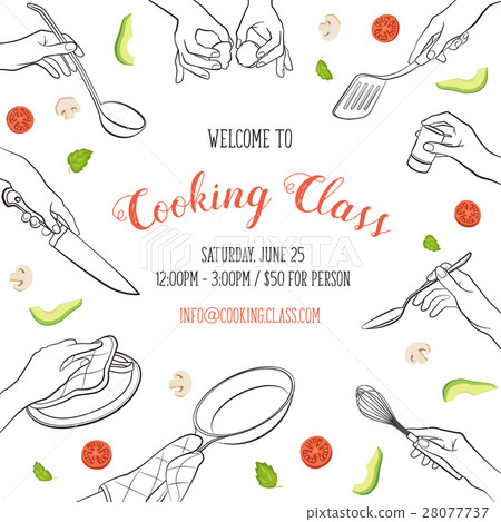 Cooking class template - Stock Illustration [28077737] - PIXTA