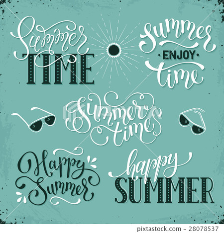 Summer wording collection - Stock Illustration [28078537] - PIXTA
