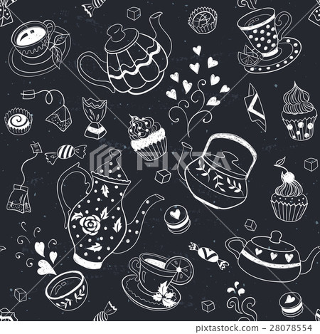 Baking seamless background - Stock Illustration [28078554] - PIXTA