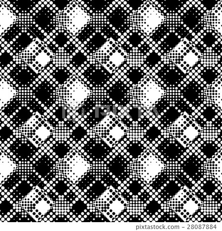 Seamless Circle and Square Pattern - Stock Illustration [28087884] - PIXTA