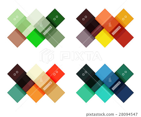 Colorful stripes infographic templates set - Stock Illustration ...
