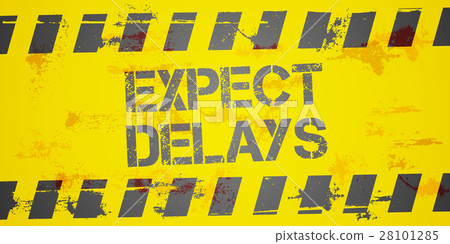 Expect Delays Sign - Stock Illustration [28101285] - PIXTA