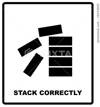 Mandatory Stack Correctly Sign - Stock Illustration [28103693] - PIXTA