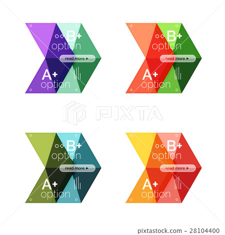 Set of color abstract arrow option infographic - Stock Illustration ...