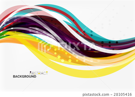 Colorful wave stripes and lines - Stock Illustration [28105416] - PIXTA