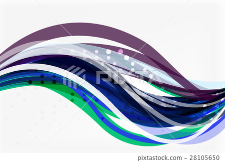 Vector color wave lines with dotted effect on - Stock Illustration ...