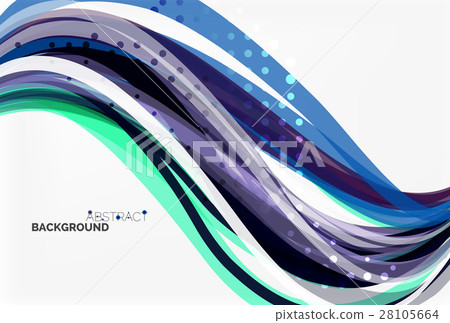 Vector color wave lines with dotted effect on - Stock Illustration ...