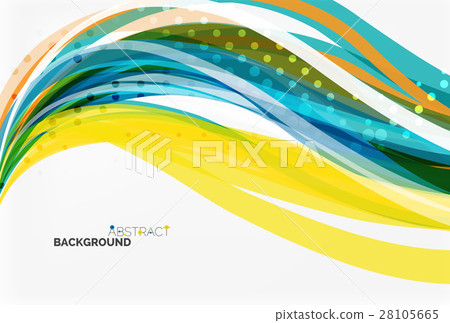 Vector color wave lines with dotted effect on - Stock Illustration ...
