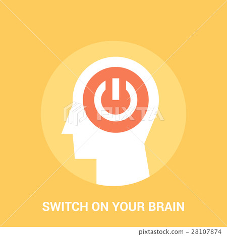 switch on your brain icon concept - Stock Illustration [28107874] - PIXTA