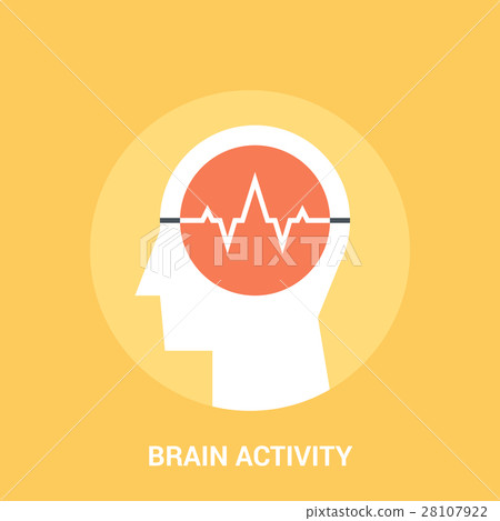 brain activity icon concept - Stock Illustration [28107922] - PIXTA