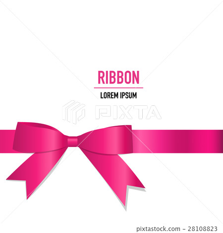 Shiny pink ribbon. Vector illustration. - Stock Illustration [28108823 ...