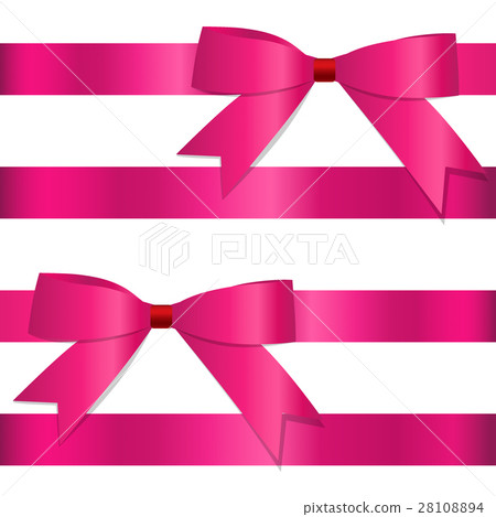 Shiny pink ribbon. Vector illustration. - Stock Illustration [28108894 ...
