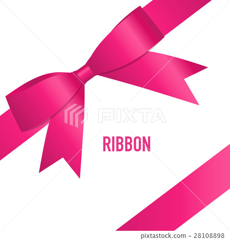 Shiny pink ribbon. Vector illustration. - Stock Illustration [28108898 ...