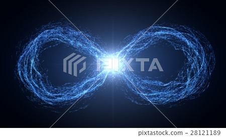 endless loop of moving energy particles - Stock Illustration [28121189 ...