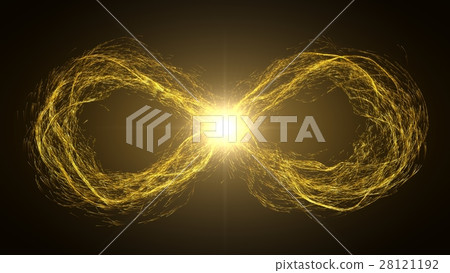 endless loop of moving energy particles - Stock Illustration [28121192 ...