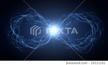 endless loop of moving energy particles - Stock Illustration [28121202 ...