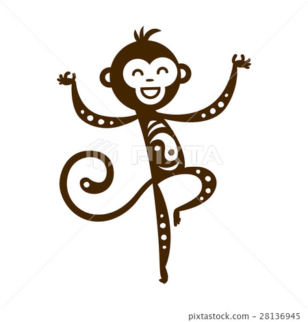 Monkey vector illustration. - Stock Illustration [28136945] - PIXTA