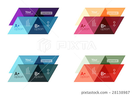 Set of vector triangle geometric infographic - Stock Illustration ...