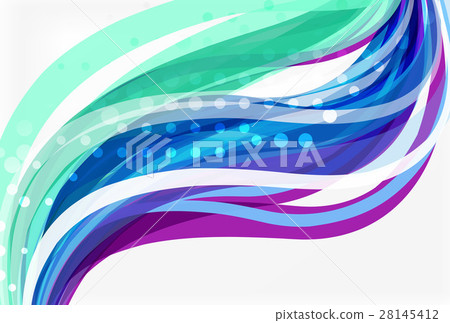Vector color wave lines with dotted effect on - Stock Illustration ...