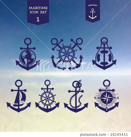 Maritime icons set - Stock Illustration [28145431] - PIXTA