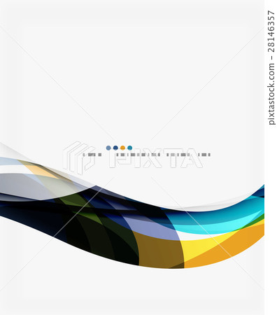 Colorful elegant wave creative layout - Stock Illustration [28146357 ...