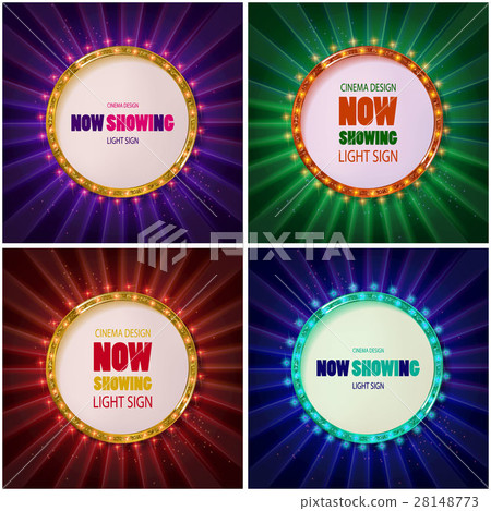 Set Vintage round frames cinema. - Stock Illustration [28148773] - PIXTA