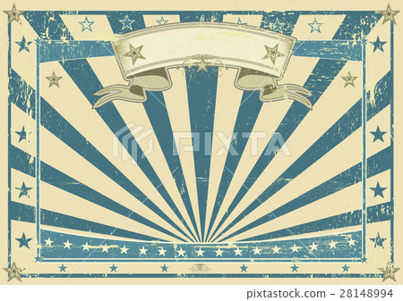 Horizontal retro blue poster - Stock Illustration [28148994] - PIXTA
