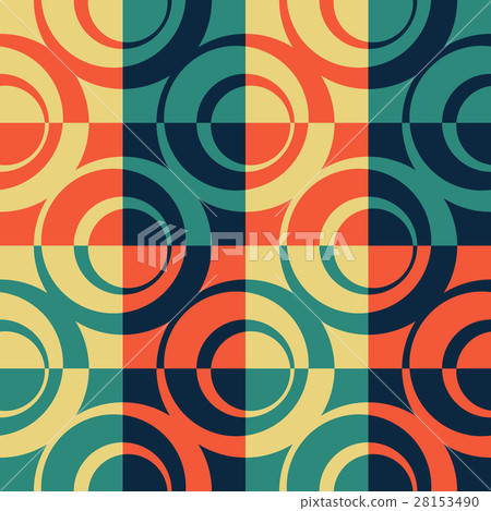 Seamless Circle and Square Pattern - Stock Illustration [28153490] - PIXTA