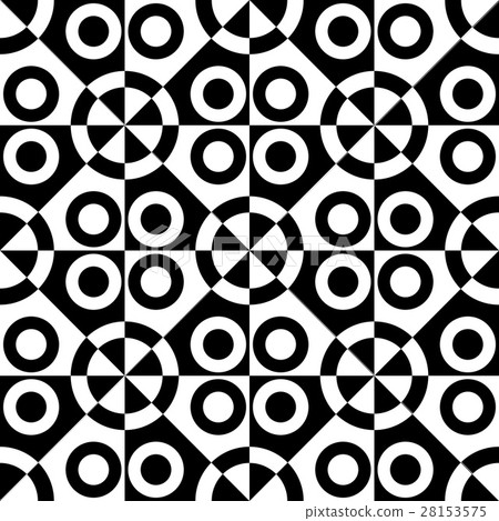 Seamless Square, Triangle and Circle Pattern - Stock Illustration ...