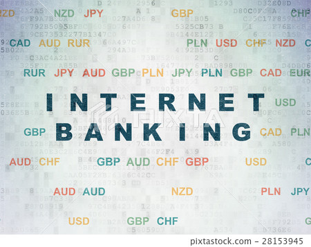 Money concept: Internet Banking on Digital Data - Stock Illustration ...