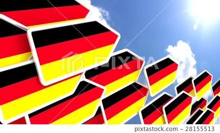 Flying arrows with german flag heading - Stock Illustration [28155513 ...
