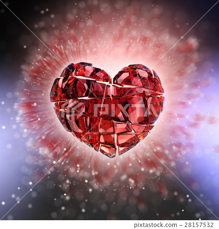 Brilliant ruby on black background. Red Crystal. - Stock Illustration ...