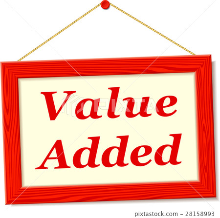 signboard with value added text - Stock Illustration [28158993] - PIXTA