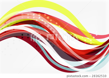 Vector color wave lines with dotted effect on - Stock Illustration ...