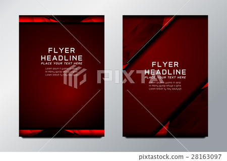 flyer red background design - Stock Illustration [28163097] - PIXTA